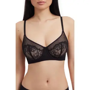 SKARLETT BLUE Amour Lace Full Coverage Minimizer Bra - Black