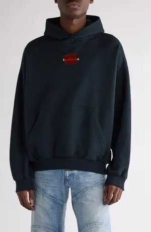 Balenciaga Drop Shoulder Sweatshirts Hoodies For Men