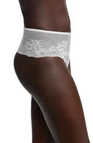 SKARLETT BLUE Flaunt Lace High Rise Thong - White