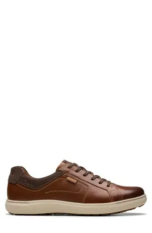 Clarks Mapstone Lace-up Leather Sneakers - Tan Leather