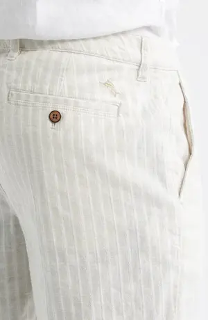 Tommy Bahama Stripe Cotton Blend Chino Shorts