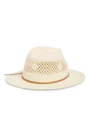 Nordstrom Packable Straw Fedora - Ivory