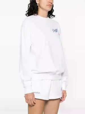 SPORTY & RICH Dodgers Serif Sweatshirt - White