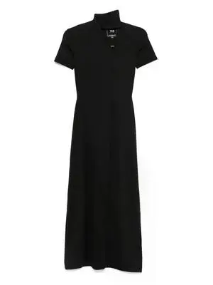 Y3 Fitted Neck Maxi Dress