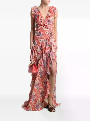 Etro Printed Maxi Dress - Orange