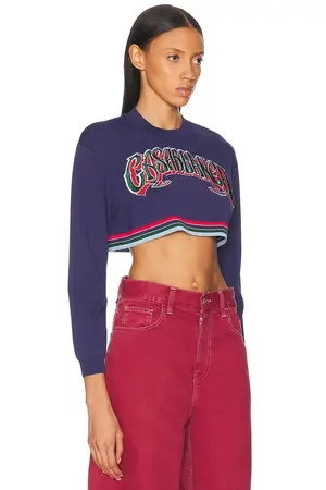 Casablanca Baseball Cropped Tee