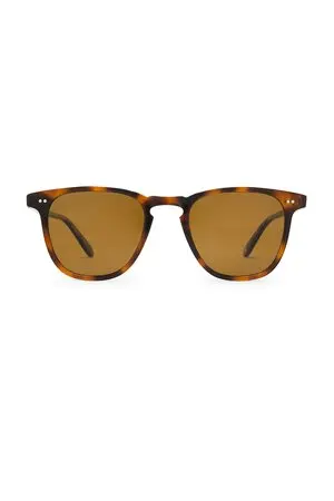 Garrett Leight Brooks Sun Sunglasses - Spotted Brown Shell & Semi-flat Pure Cof
