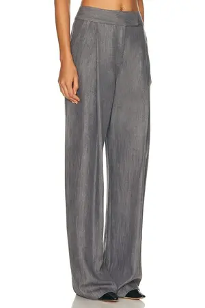 THE SEI Boyfriend Trouser - Grey Chambray