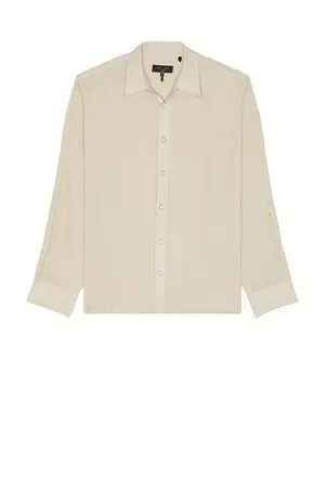 Rag & Bone Finch Gauze Stripe Shirt In Grey
