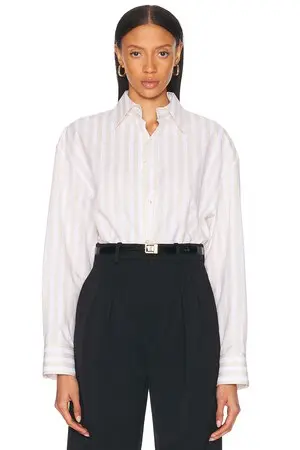 Saint Laurent Button Up Top - Craie Beige
