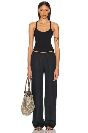 Enza Costa Cotton Rib U Tank Top
