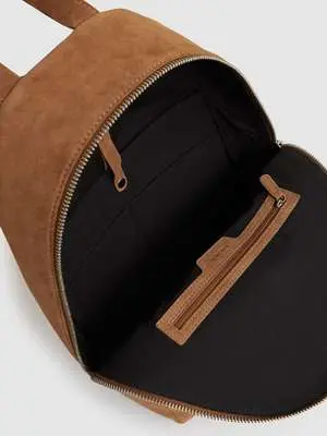 REISS Nico Suede Backpack