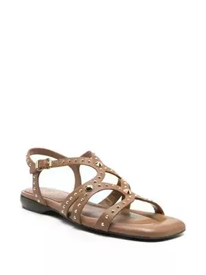 Ash Ruby Studded Sandals - Brown
