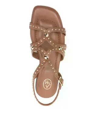 Ash Ruby Studded Sandals - Brown