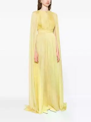 Elie Saab Pleated Maxi Dress