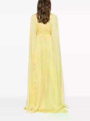 Elie Saab Pleated Maxi Dress
