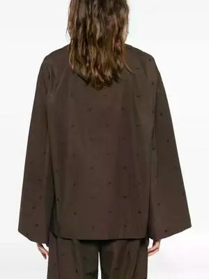 Attico V-neck Blouse - Brown