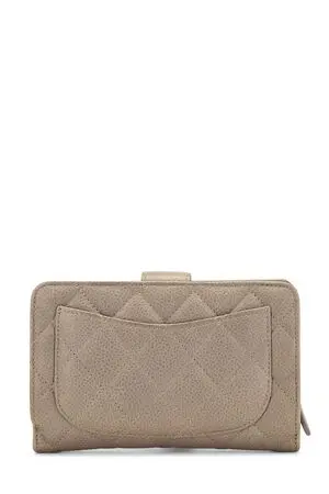 Chanel Quilted Caviar Compact Wallet