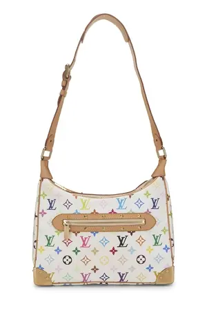 LOUIS VUITTON Takashi Murakami X Monogram Multicolore Boulogne Shoulder Bag - White
