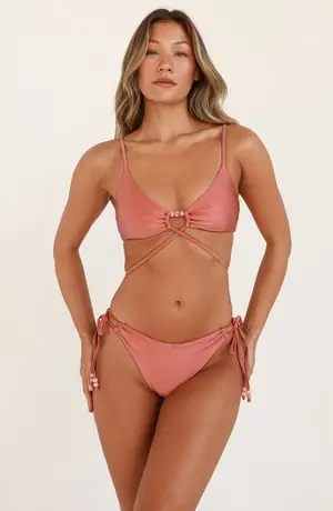 DIPPIN DAISY'S Elegance Bandeau Bikini Top - Dusty Rose