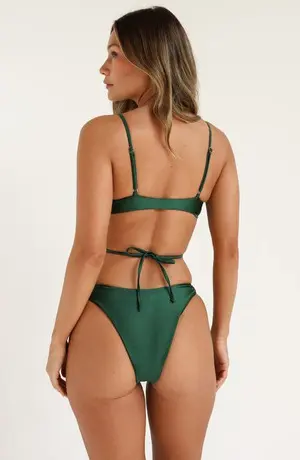 DIPPIN DAISY'S Elegance Bandeau Bikini Top - Hunter