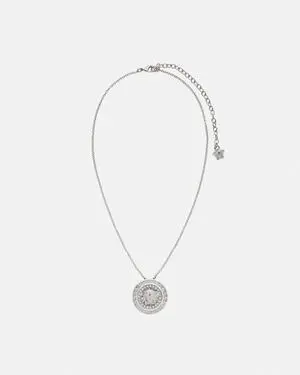 Versace La Medusa Crystal Necklace - Silver