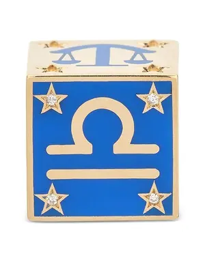 Adina Reyter 9k Libra Zodiac Diamond & Ceramic Bead