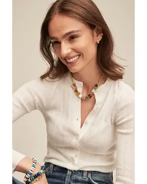 Adina Reyter 9k Libra Zodiac Diamond & Ceramic Bead