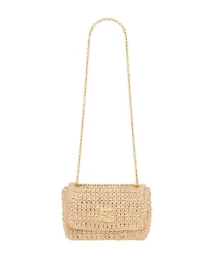 GERARD DAREL Le Fanny Raffia Crossbody Bag
