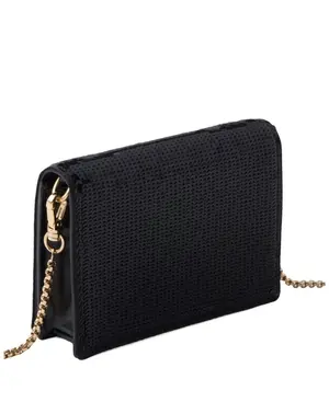 Prada Sequined Card Holder With Shoulder Strap