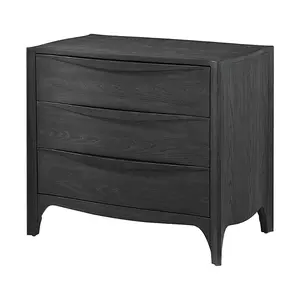 THEODORE ALEXANDER Rome Three Drawer Nightstand - Nera