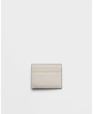 Prada Saffiano Leather Card Holder - Neutral