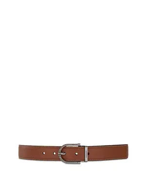 FERRAGAMO Adjustable Leather Belt - New Cognac
