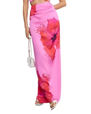 GOOD AMERICAN Satin Maxi Skirt
