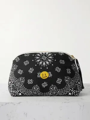 CALL IT BY YOUR NAME Bandana Print Cotton Pouch - Black