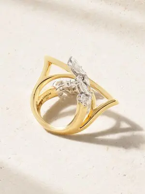 Yeprem 18-karat White And Yellow Diamond Ring