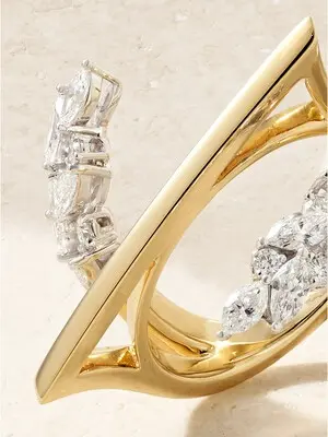 Yeprem 18-karat White And Yellow Diamond Ring