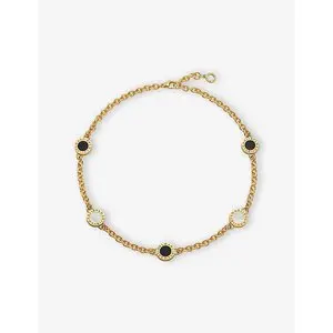 BVLGARI 18ct Yellow-gold, Mother-of-pearl And Onyx Necklace - Yellow Gold