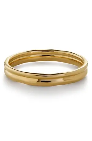 Monica Vinader Siren Muse Double Band Ring - 18k Gold Vermeil