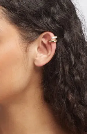 Shashi Bree Cubic Zirconia Single Ear Cuff