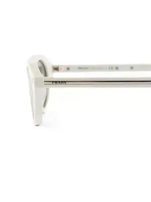 Prada Oval Frame Sunglasses - White