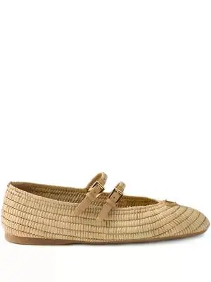 Prada Crochet Ballet Flats - Neutrals