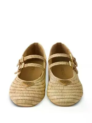 Prada Crochet Ballet Flats - Neutrals