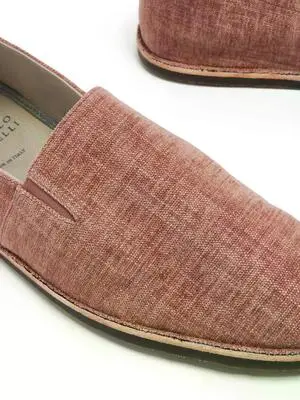 Brunello Cucinelli Round-toe Canvas Loafers