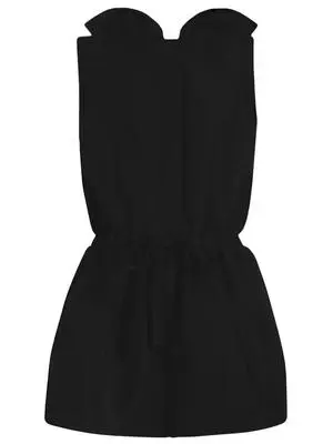 Patou Open-back Playsuit - Black