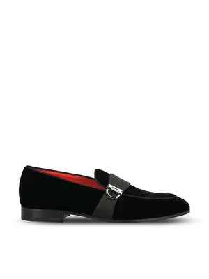 FERRAGAMO Salvatore Ferragamo Velvet Loafer - Black