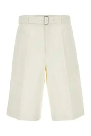 JIL SANDER Linen Bermuda Shorts - White