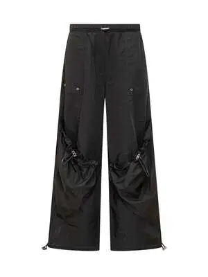 Attico Wide-Leg Pants - Black