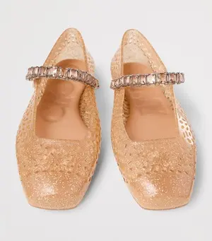 JIMMY CHOO Jelly Ballet Flats - Beige