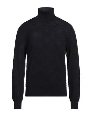 Missoni Turtleneck Knit Top - Navy